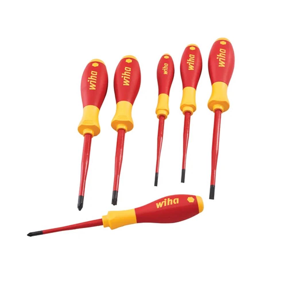 Wiha 6 Piece Slimfix VDE Screwdriver Set | Plumberstools