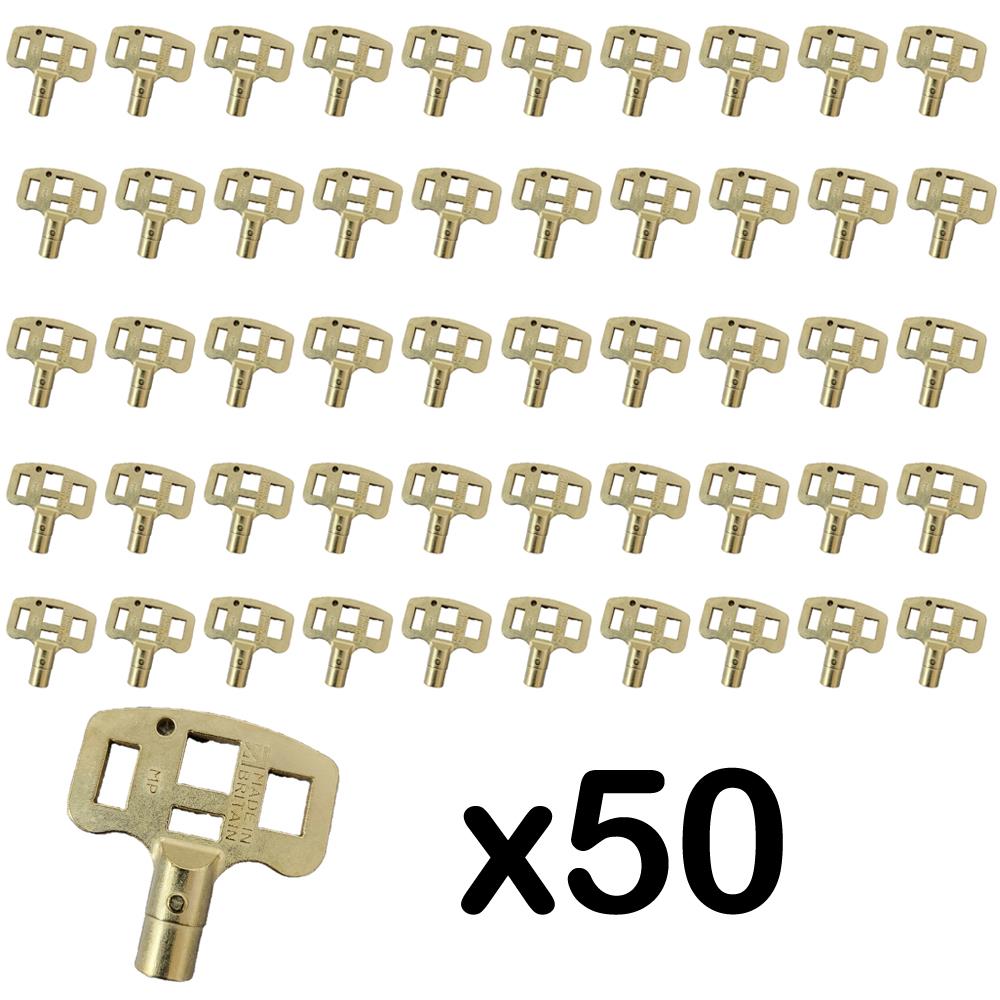50 x Monument Radiator Bleed Keys - Fits Balance, Drain Off & Lockshie ...