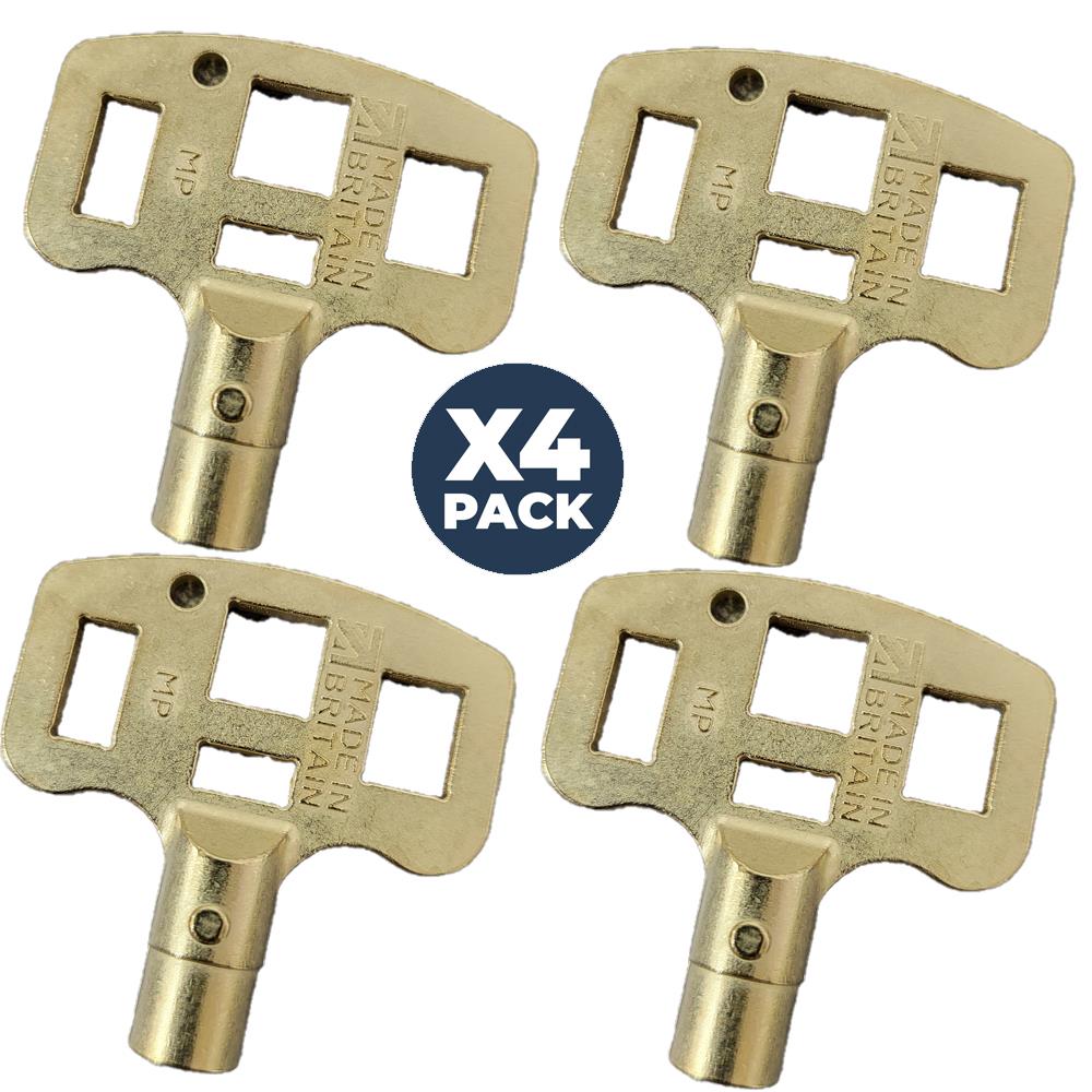 4 x Monument Radiator Bleed Keys - Fits Balance, Drain Off & Lockshiel ...