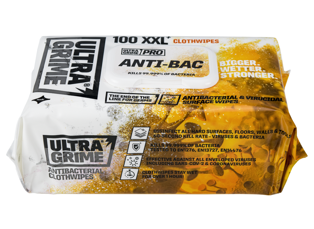 Ultra Grime Pro Anti-Bac XXL Wipes (100 pack) | Plumberstools